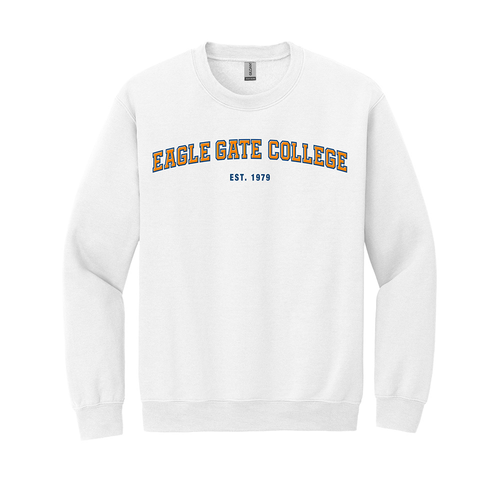 Eagle Gate College Crewneck – White – Campus Store